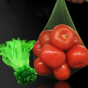 100Pcs 20" Green Reusable Nylon Mesh net Produce Grocery Toys Fruits Vegetables Seafood Storage Poly Storage Bags (20 Inches, Green)