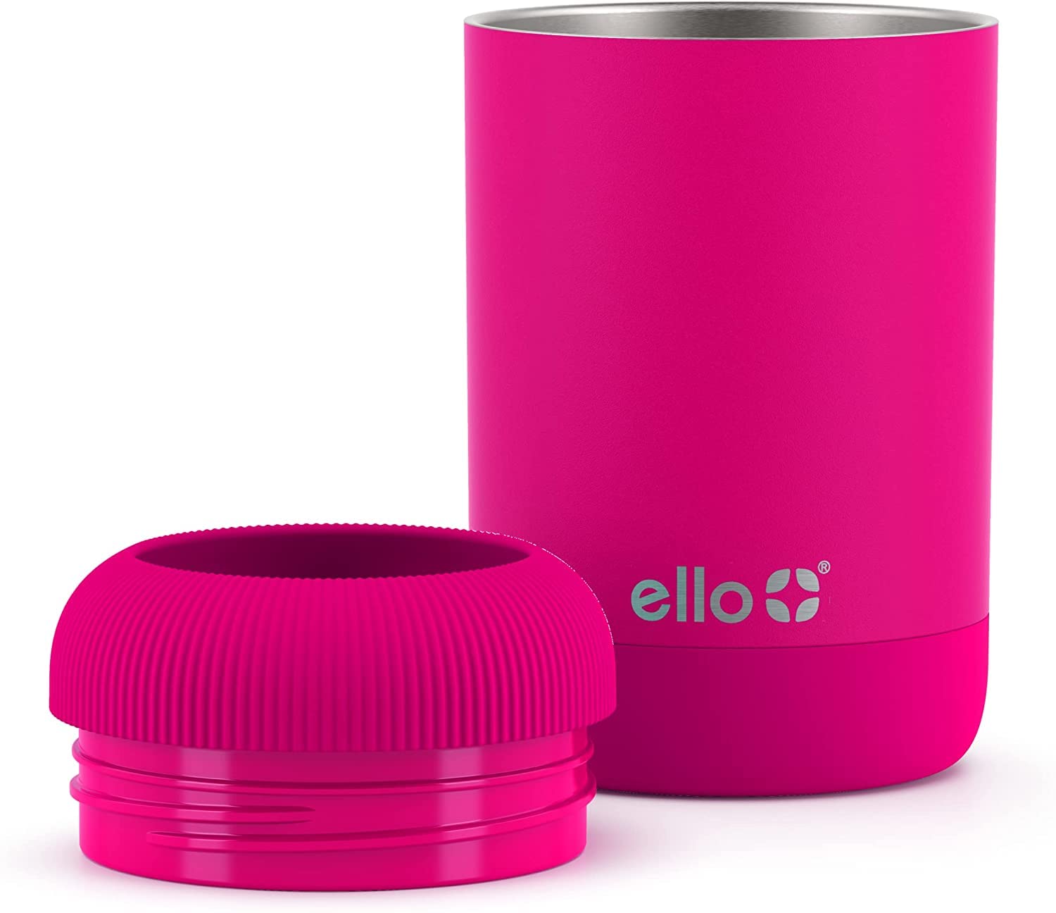 Ello Stainless Steel Can Koozie | Inuslated Can Cooler Keeps 12oz, 16oz, Slim Cans, and Glass Bottles Cold | Metal Drink Holder Perfect for Beer, Soda, and Hard Seltzer, Tulip