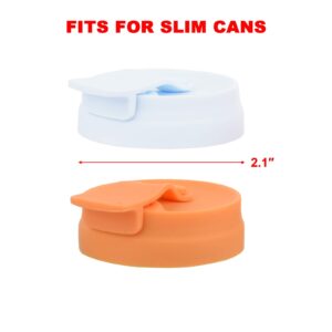 Silicone Slim Can Lids Beverage Can Cover Protector for Slim Can, Tall Skinny Can Beer Bottle, Soda, Energy Drink