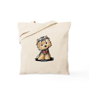 cafepress tiny heart yorkie tote bag canvas tote shopping bag