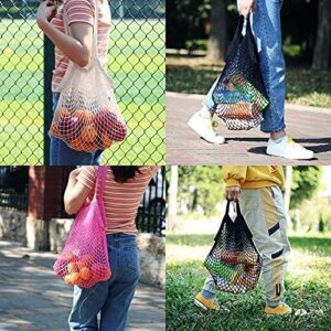 2 Pack RETong Organic 100% Cotton Reusable Washable Mesh Grocery Produce Bags For Fruit and Veggies (black)