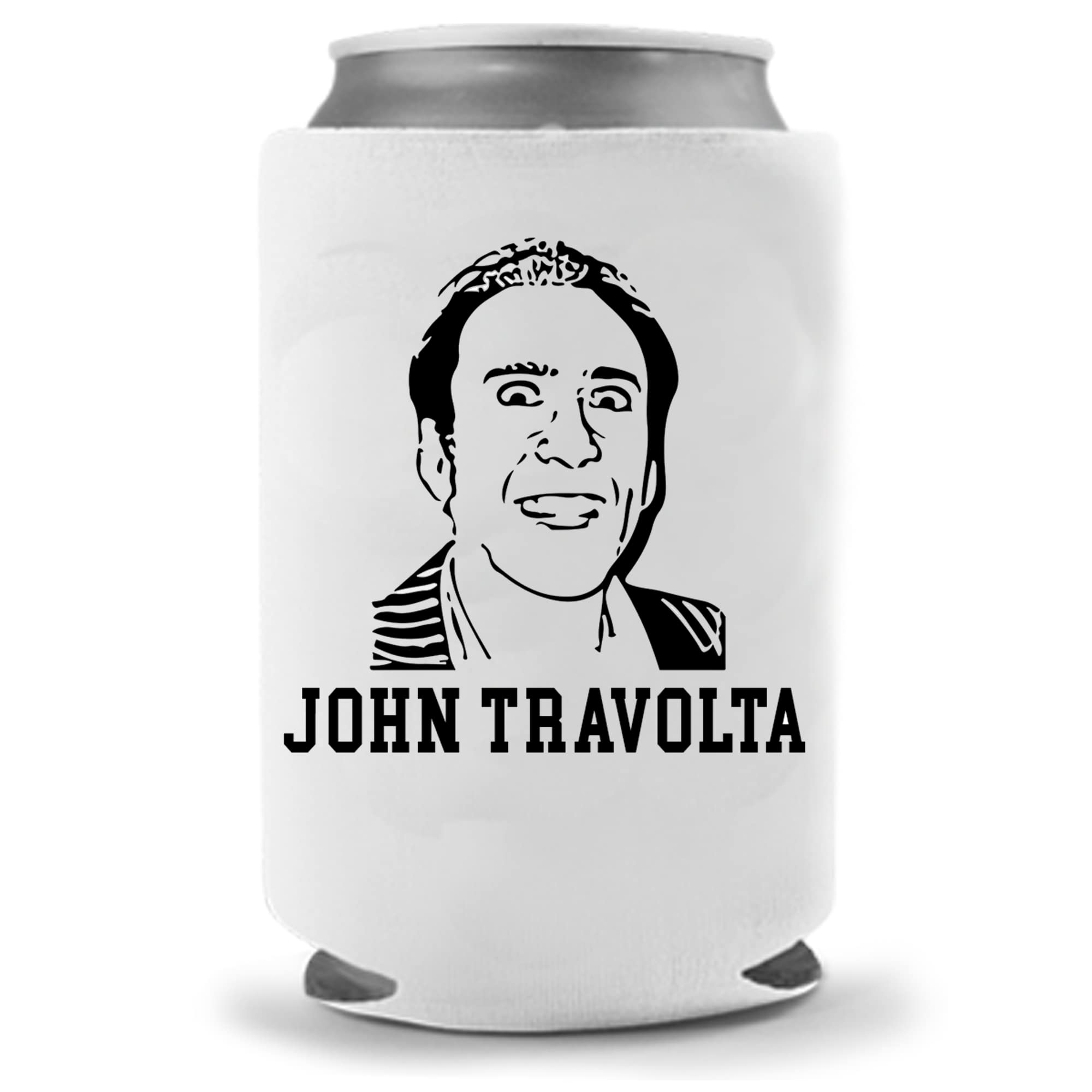 Cool Coast Products | Face Off Nicolas Cage John Travolta Parody Joke Coolie | Funny Father's Day Gift | Funny Novelty Hugger Coolie Huggie | Beer Under $10 Gifts | Quality Neoprene Can Cooler