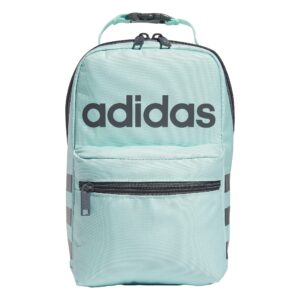 adidas santiago 2 insulated lunch bag, semi flash aqua blue/onix grey, one size