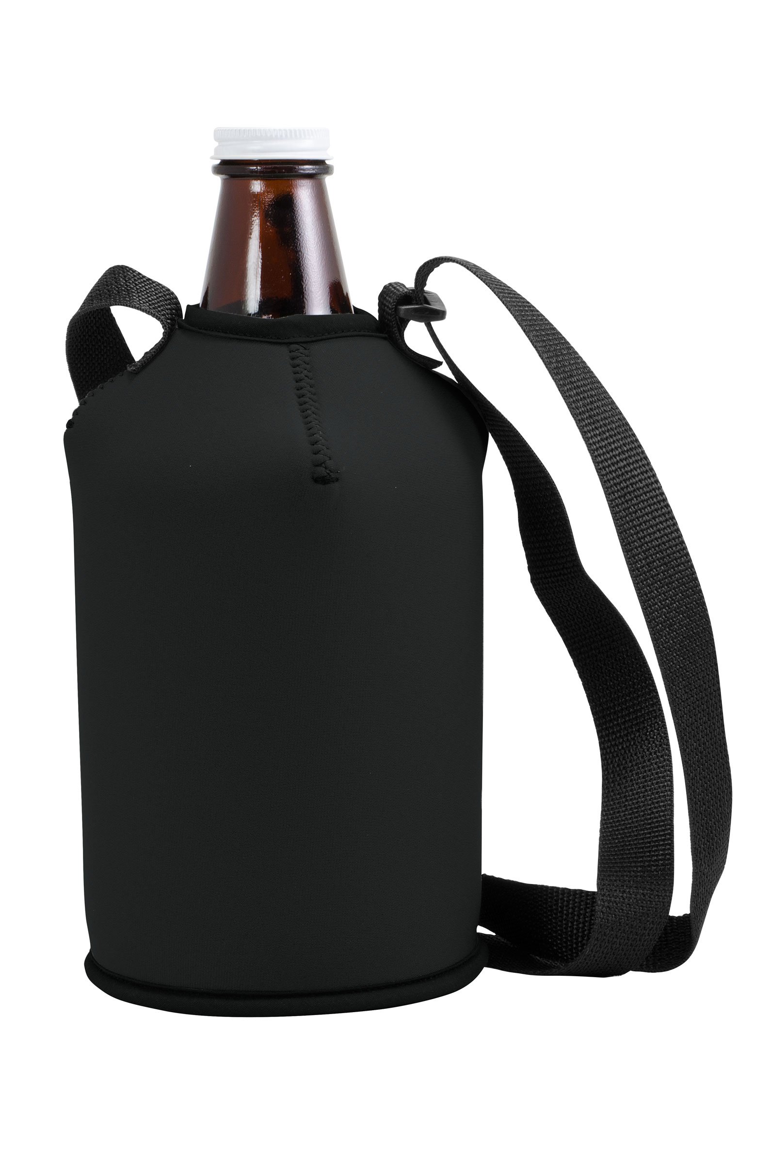 Growler Cover Coolie With Strap Built for 64 Oz. (Black)