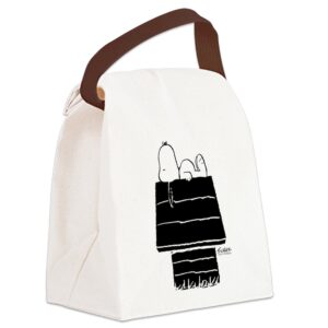 cafepress peanuts snoopy canvas lunch bag with strap handle