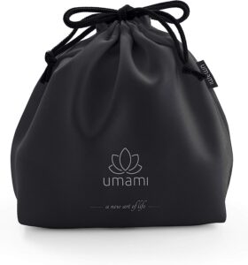 umami pochette lunch bag, black, unisex, durable, compact, stylish