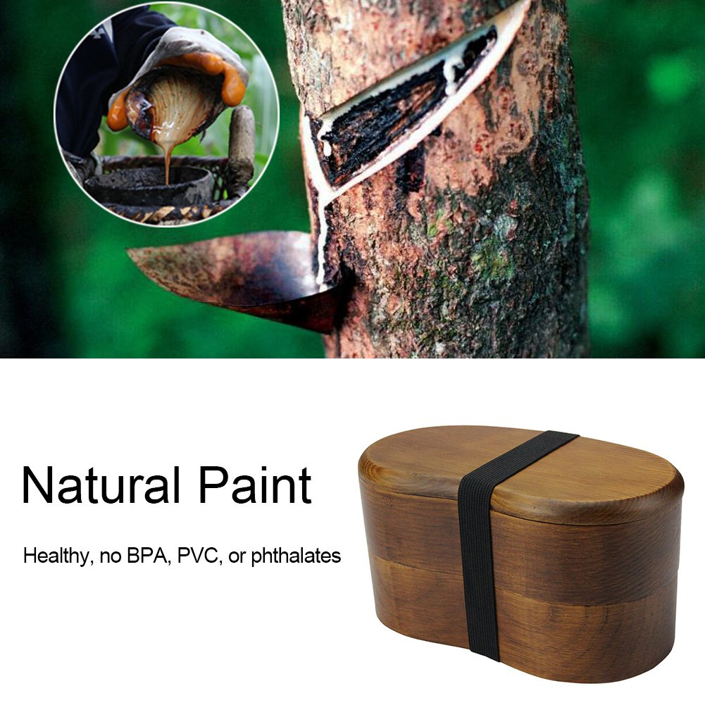 AOOSY Japanese Bento Box, Lunch Boxes, Japanese Double Layer Natural Wooden Bento Boxes Lunch Box For Adult Picnicking Office Hiking Camping