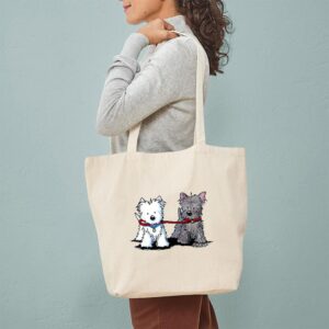 CafePress Terrier Walking Buddies Tote Bag Canvas Tote Shopping Bag