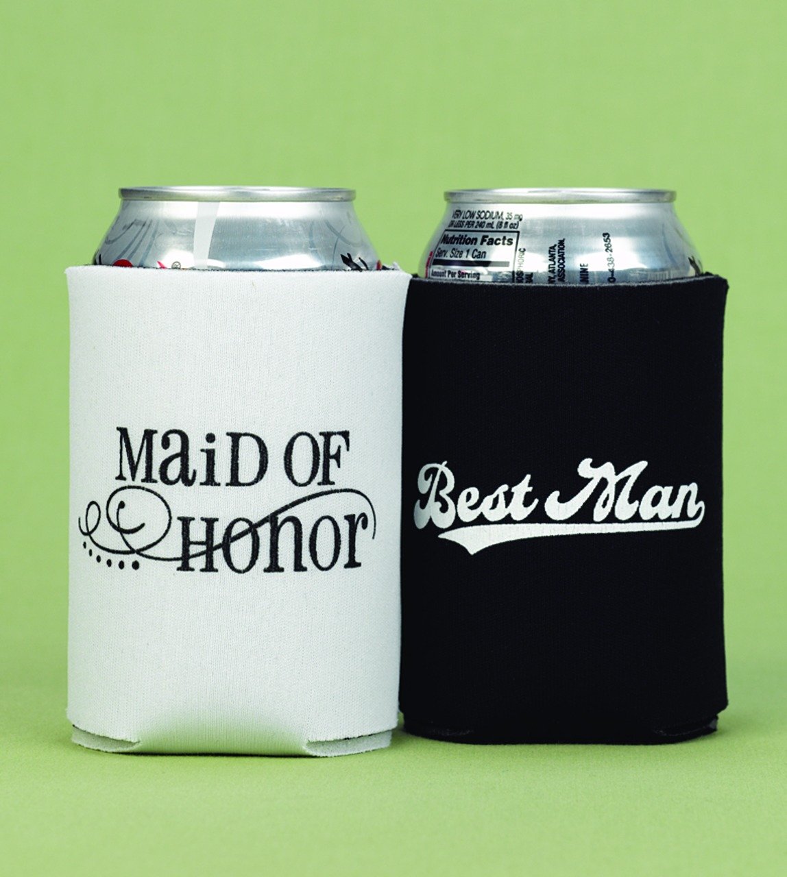 Hortense B. Hewitt Wedding Accessories Maid of Honor and Best Man Can Coolers (Set of 2)