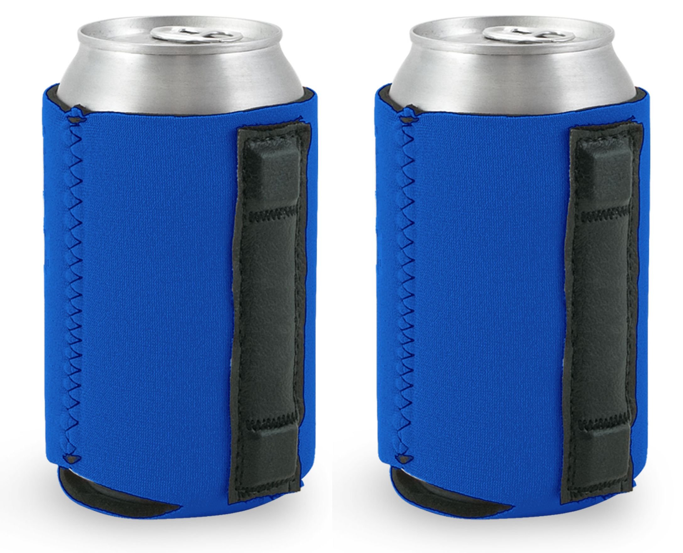 Magnetic Neoprene Collapsible Can Coolie (2 Pack Royal Blue)