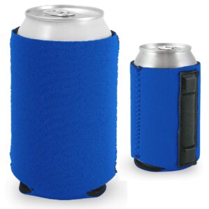 Magnetic Neoprene Collapsible Can Coolie (2 Pack Royal Blue)