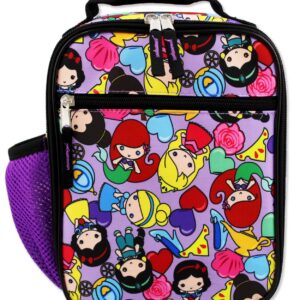 Disney Princess Emoji Girl's Soft Insulated School Lunch Box (One Size, Purple)