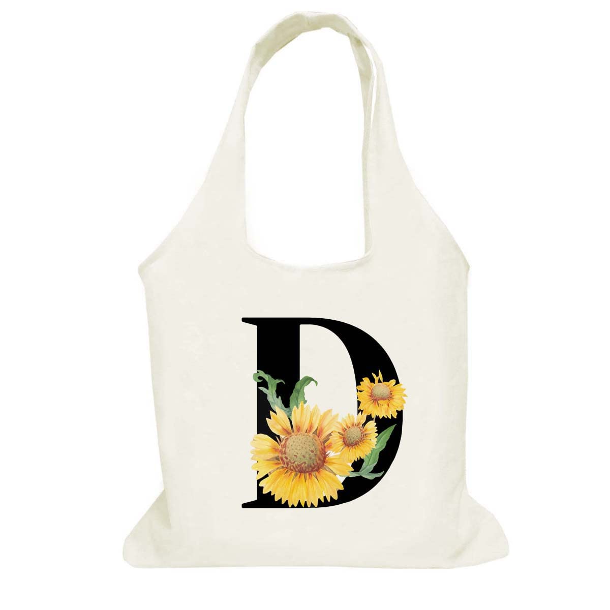 SANCABA Monogrammed Gifts for Women,Initial Tote Bag,Gift for Teacher Bridesmaid Friendship Wife,Floral Bag,Trendy Bags