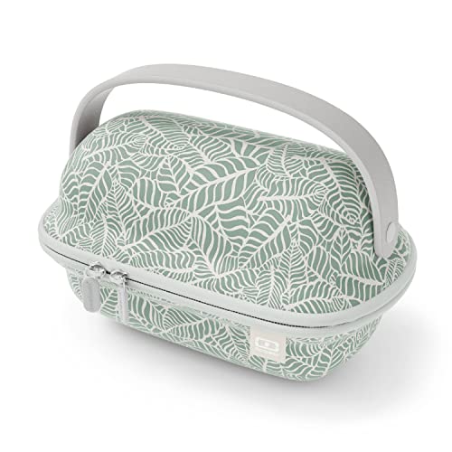 monbento - Insulated Lunch Bag MB Cocoon Jungle - Work Lunch Packing - Keeps Food Hot/Cold - Can Contain a Bento Box + A Cutlery Set - BPA Free - Food Grade Safe - Nature Pattern - Green