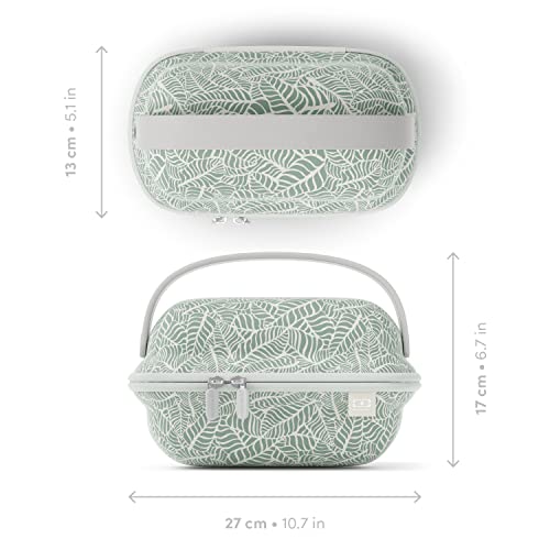 monbento - Insulated Lunch Bag MB Cocoon Jungle - Work Lunch Packing - Keeps Food Hot/Cold - Can Contain a Bento Box + A Cutlery Set - BPA Free - Food Grade Safe - Nature Pattern - Green