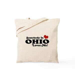 cafepress somebody in ohio loves me tote bag canvas tote shopping bag