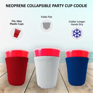 Blank Neoprene Party Cup Coolie (2 Pack, Khaki)