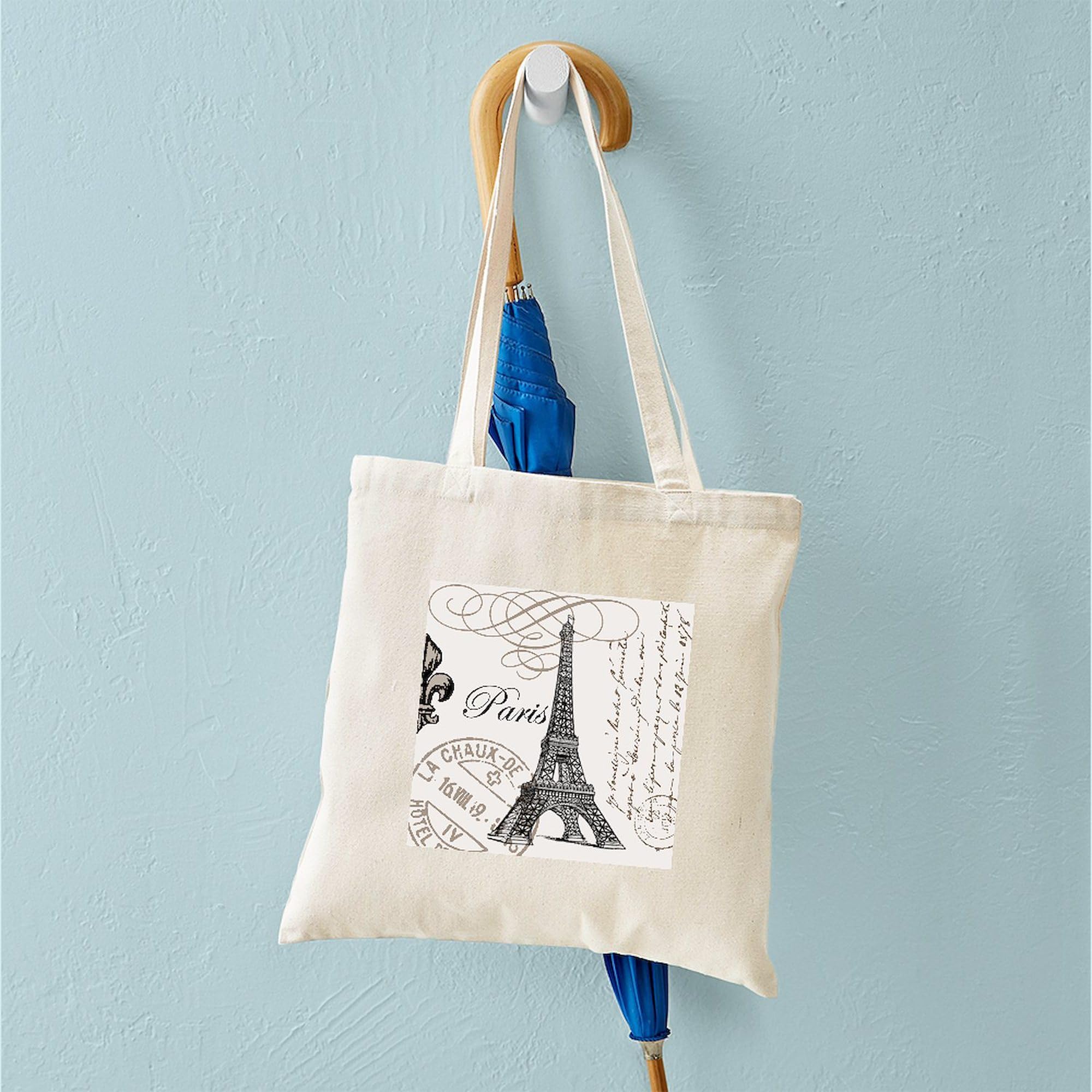 CafePress Vintage Paris Eiffel Tower Tote Bag Canvas Tote Shopping Bag