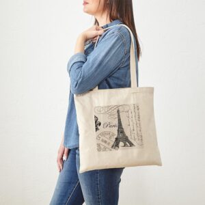 CafePress Vintage Paris Eiffel Tower Tote Bag Canvas Tote Shopping Bag