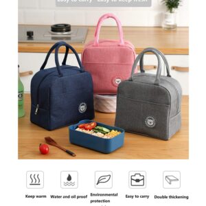 5.5 L Pink Bear Small Lunch Bags for Women, Portable Insulation Bags, Reusable Lunch Bags, Can be Used for Picnics, Work, etc. (S, Pink Bear)