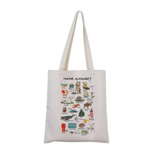 maine tote bag maine state gift maine camping gift maine keepsake gift for native mainer (maine tote)