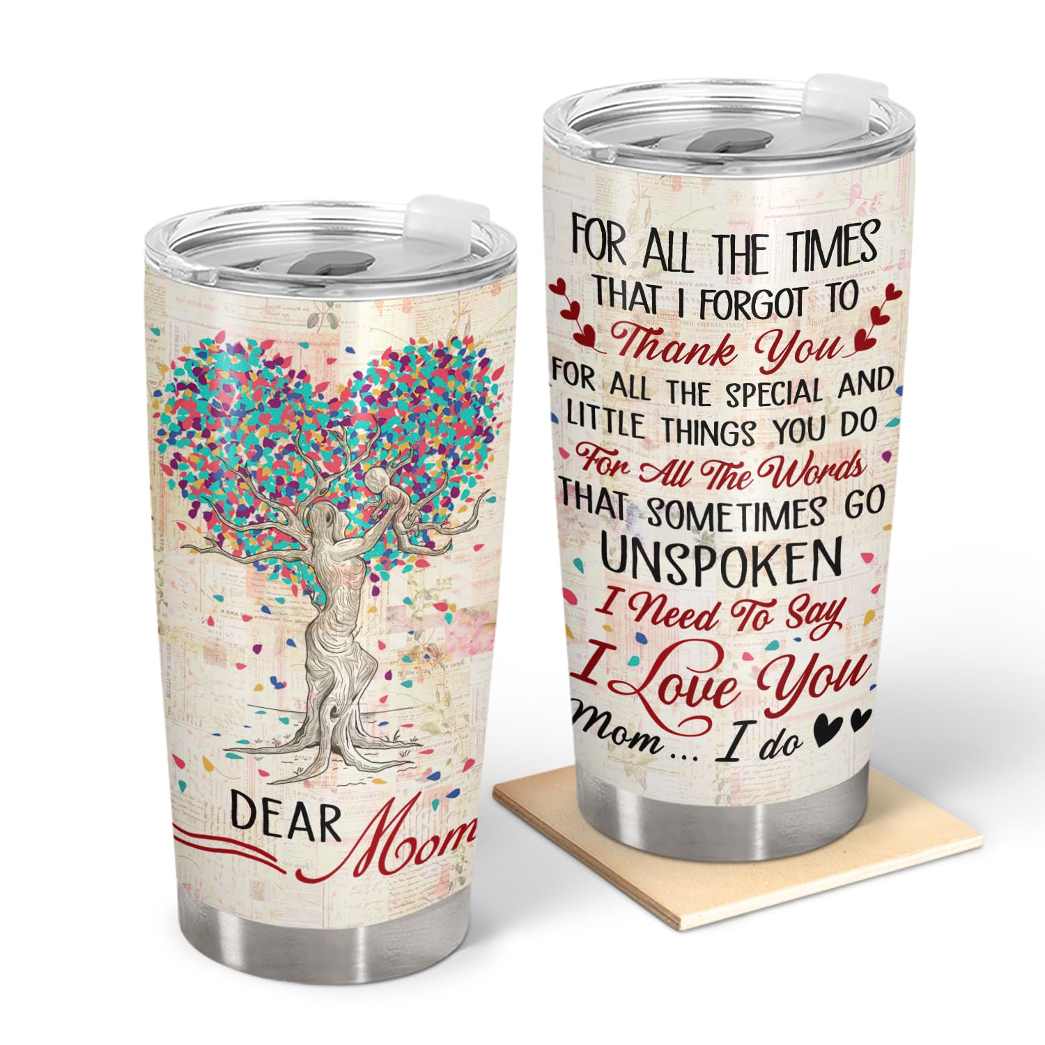 WANDER PRINTS Gift For Mom, Gifts For Mother-in-law, Step Mom, Grandma, Mother's Day, Birthday Gifts - For All The Times That I Forgot - Custom Tumbler, Travel Cup, Insulated 20oz Cup