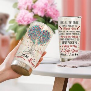 WANDER PRINTS Gift For Mom, Gifts For Mother-in-law, Step Mom, Grandma, Mother's Day, Birthday Gifts - For All The Times That I Forgot - Custom Tumbler, Travel Cup, Insulated 20oz Cup