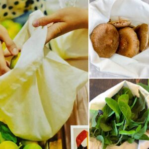 Muslin Produce Bags - Organic Cotton Produce Bags - Cloth Grain Bags - Cloth Vegetable Bags - Cloth Bread Bags - Vegetable Bag Cloth - Produce Bag, Cotton Vegetable Bag Set of 7 (XXL, XL, L, M, S, XS)