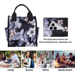 Kamo Lunch Bags for Women Insulated Lunch Tote Bag Lunchbox Container for Work Travel Beach Adjustable Shoulder Strap