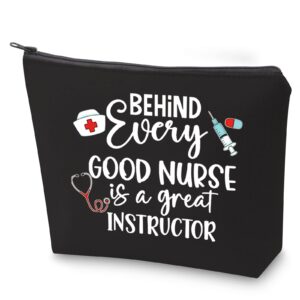 zjxhpo nurse educator survival kit behind every good nurse is a great instructor makeup bag with zipper nurse teacher appreciation gift (bl nurse instructor)