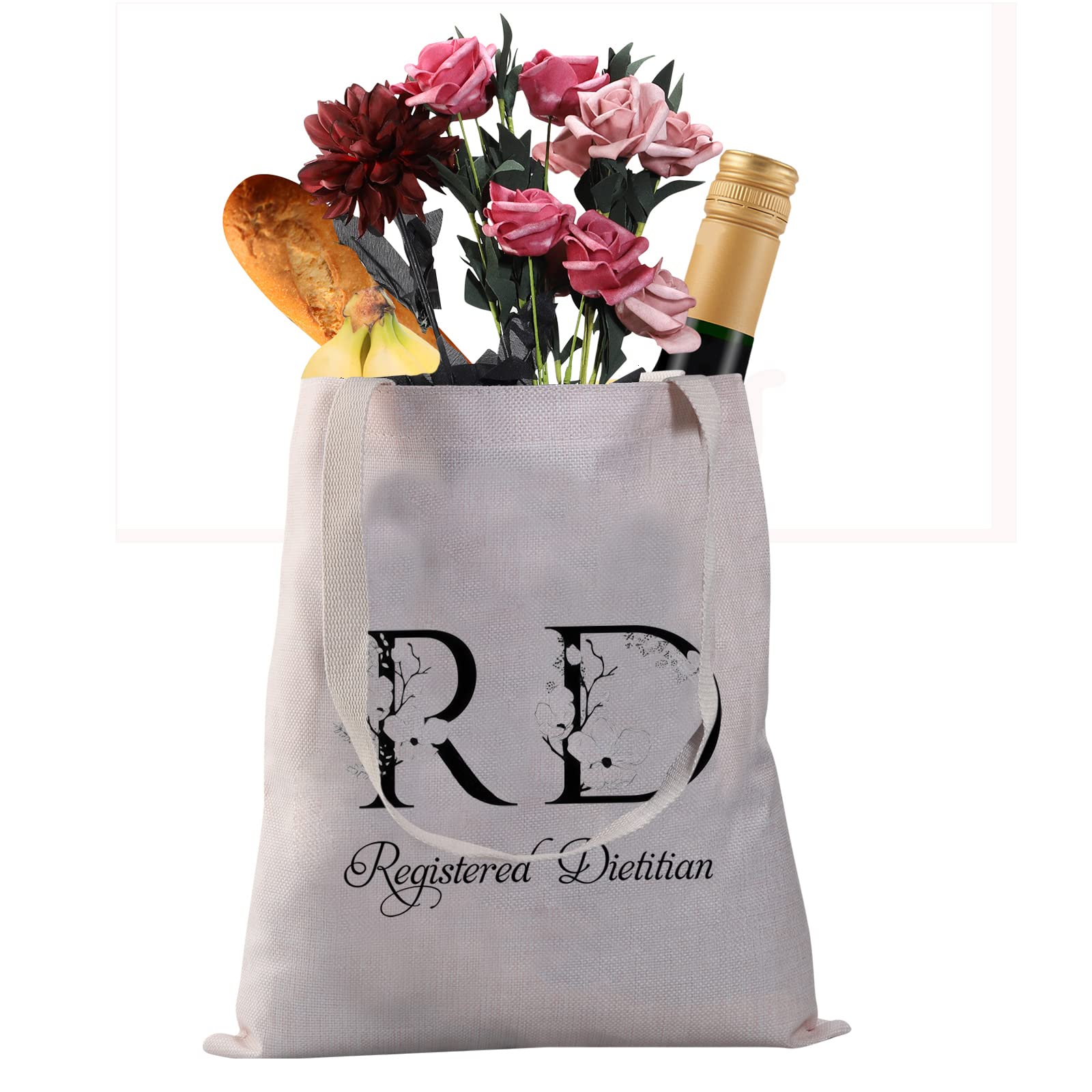 CMNIM Registered Dietitian Gifts RD Dietitian Tote Bag Dietitian Gifts for Women Nutritionist Tote Bag RD Dietitian Student Gifts (RD tote bag)