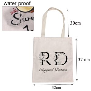 CMNIM Registered Dietitian Gifts RD Dietitian Tote Bag Dietitian Gifts for Women Nutritionist Tote Bag RD Dietitian Student Gifts (RD tote bag)