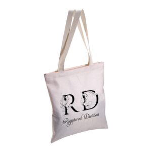 CMNIM Registered Dietitian Gifts RD Dietitian Tote Bag Dietitian Gifts for Women Nutritionist Tote Bag RD Dietitian Student Gifts (RD tote bag)