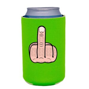 middle finger collapsible can coolie (bright green)