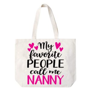 cocovici nanny tote bag | my favorite people call me nanny | grandma gifts | nanny gifts | nanny christmas gift | christmas gift from grandkids