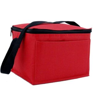 Everyday Super Insulated Lunch Cooler/ 6 can Capacity Cooler/Beverages Cooler (Red)