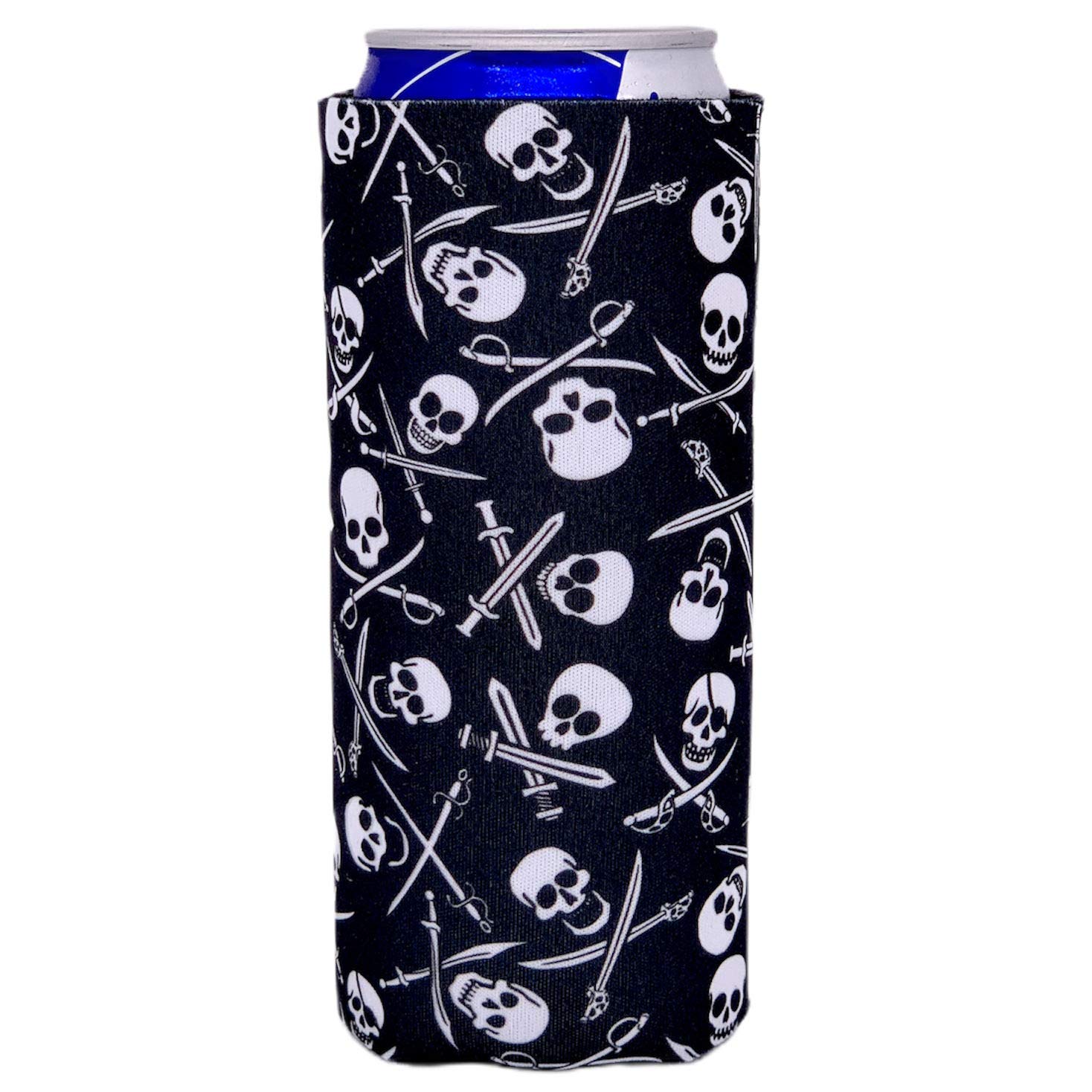 Pirate Pattern Slim Can Coolie