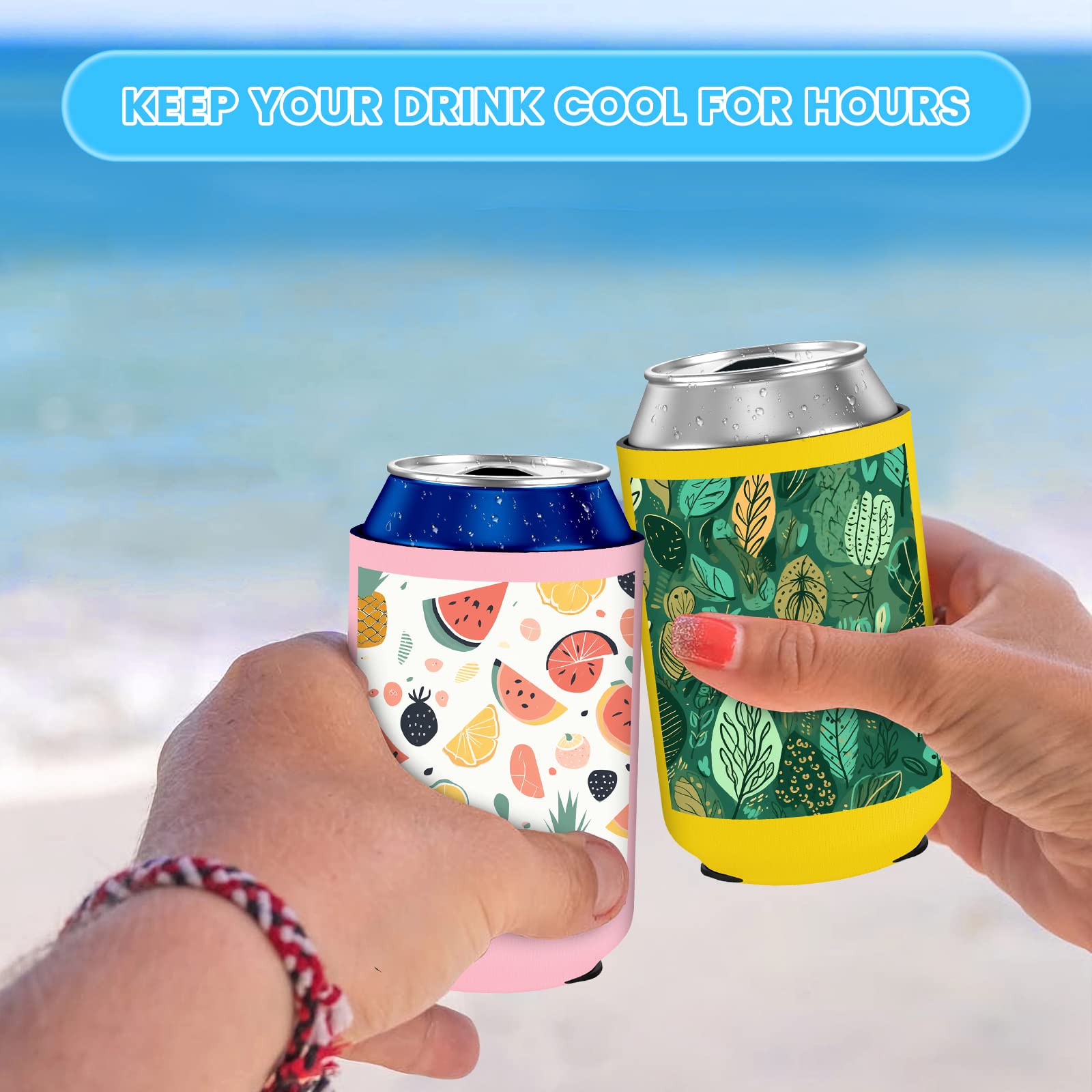 30 Pack Personalized Can Sleeve Coolers with Your Text Logo or Image Wedding Favors Bachelor Party Favors Birthday Party Favors