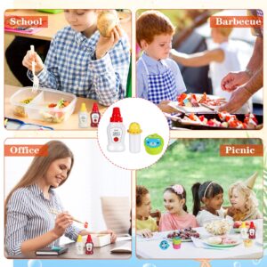 50 Pcs Kids Bento Box Accessories Including Food Picks Mini Condiment Bottles Ketchup Squeeze Bottles, Mini Soy Sauce Container with Funnel for Kids School Bento Camping Office Accessories (Animal)