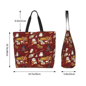 Magic house Tote Bag For Women Shopping Beach Travel Work Large Canvas Reusable Portable Grocery Bag