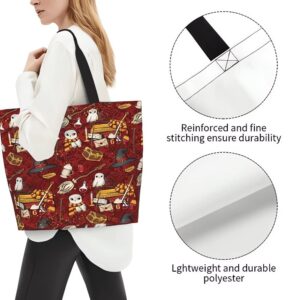 Magic house Tote Bag For Women Shopping Beach Travel Work Large Canvas Reusable Portable Grocery Bag