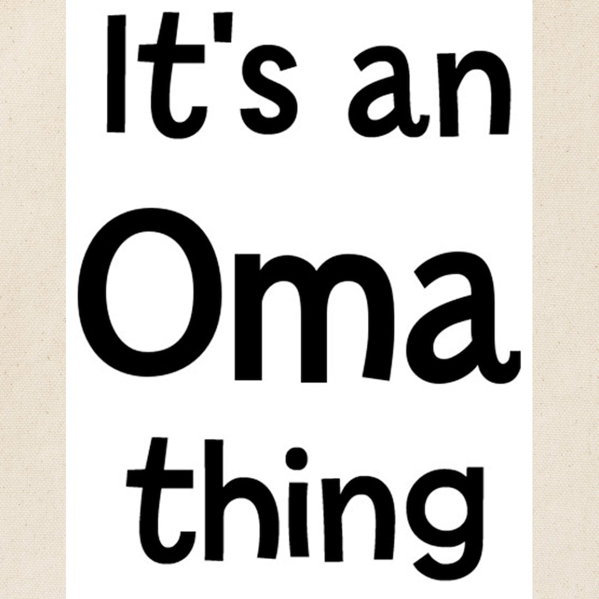 CafePress Its A Oma Thing Tote Bag Canvas Tote Shopping Bag