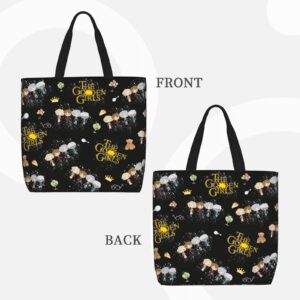 The Gold Girls Tote Bags Large Shopping Grocery Shoulder Bag Thank You for Being A Friend Friendship Gifts for Women Girls