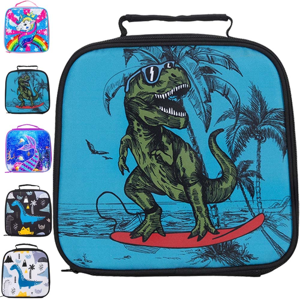 Dinosaur Lunch Box for Boys, Kids Insulated Lunch Bag, Toddler Lunchbox