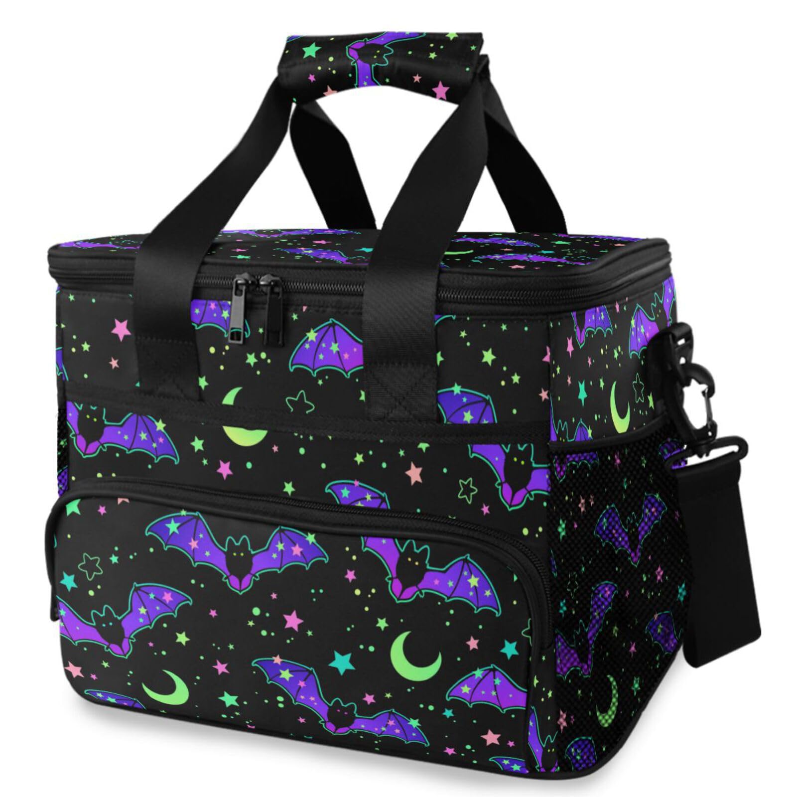 MNSRUU Cooler Bag Magic Stars Bat Cooler Bag Insulated Lunch Totes Picnic Bag Leakproof Beach Cooler Lunch Box Container