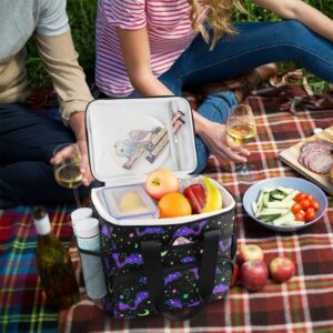 MNSRUU Cooler Bag Magic Stars Bat Cooler Bag Insulated Lunch Totes Picnic Bag Leakproof Beach Cooler Lunch Box Container