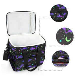 MNSRUU Cooler Bag Magic Stars Bat Cooler Bag Insulated Lunch Totes Picnic Bag Leakproof Beach Cooler Lunch Box Container