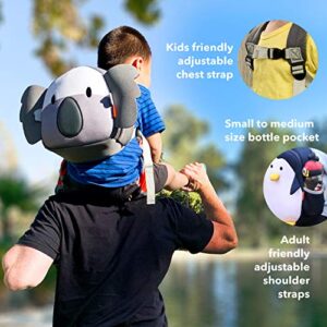 Little Dyno Toddler Koala Backpack & Lunch & Beach Bag, 8.6x9.4 inch, Waterproof, Washer & Dryer Safe, recyclable material, for Boys & Girls for outdoor & preschool