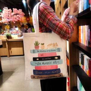 Canvas Tote Bag with Interior Pocket, Canvas Book Tote, Large Shoulder Bag, Portable washable ladies grocery shopping gift bag, canvas tote bag for women, canvas shopping bags, tote bag aesthetic