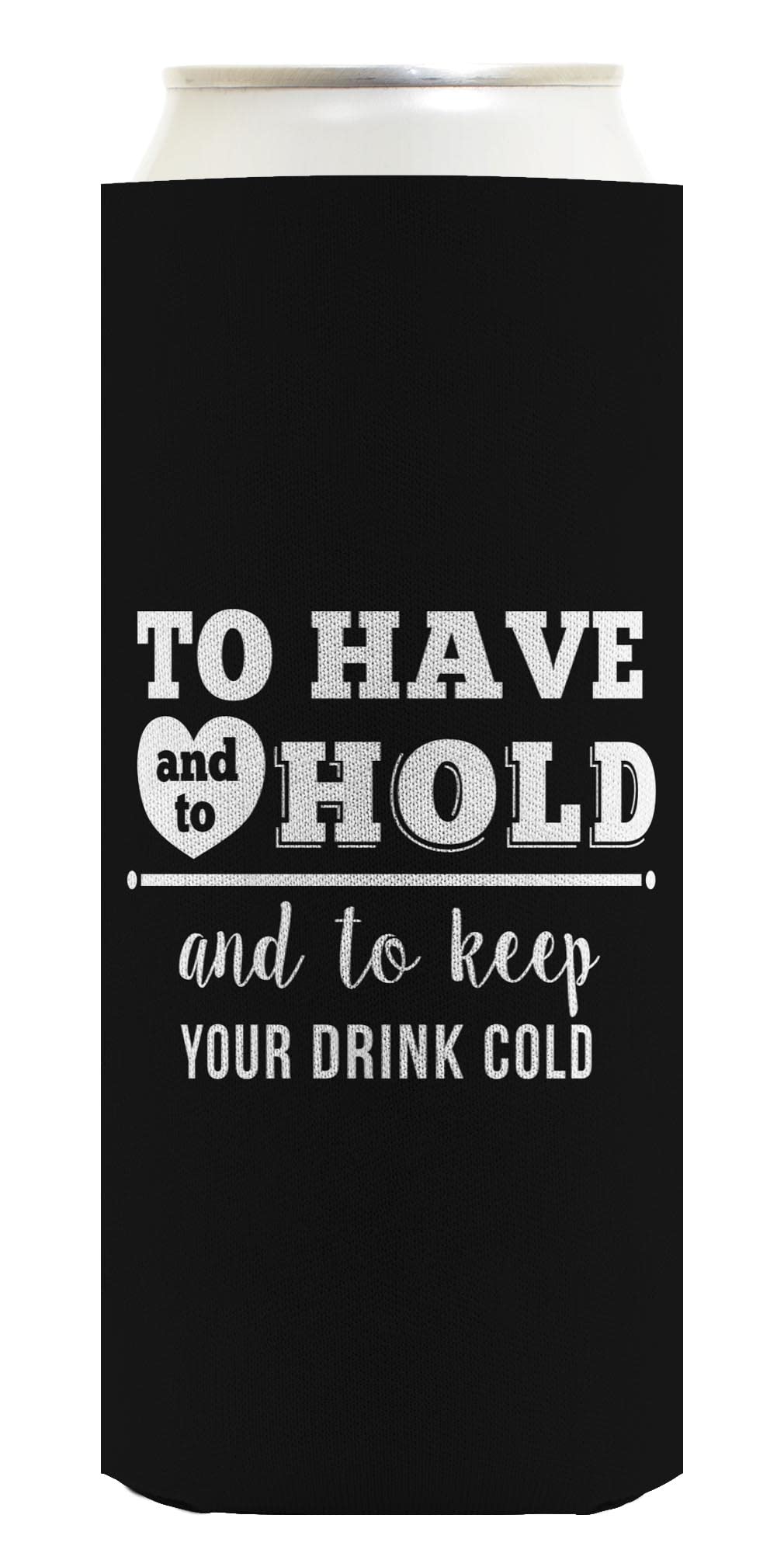 Have Hold Keep Drink Cold Names & Date 48-Pack Personalized Ultra Slim Seltzer Can Coolies Black